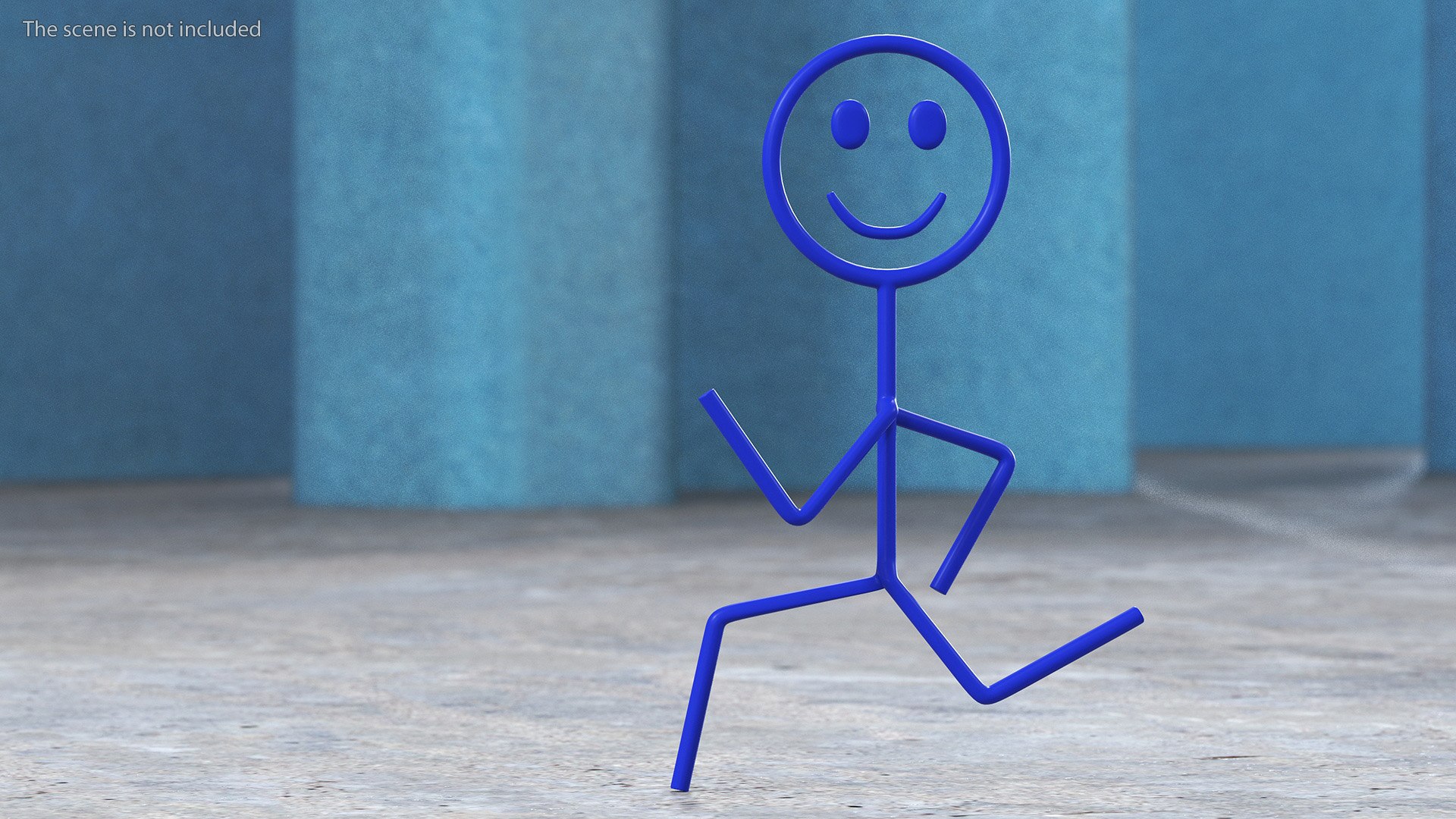 Stick Figure Blue Rigged For Maya 3D - TurboSquid 2095537