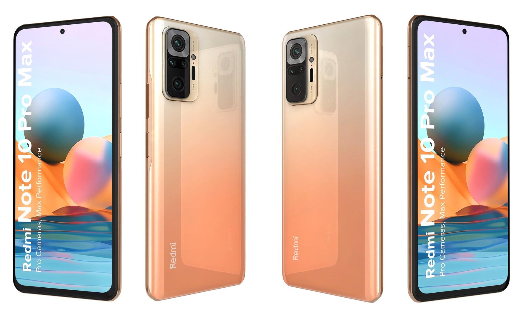 Xiaomi Redmi Note 10 Pro Max All Colors model - TurboSquid 1718859