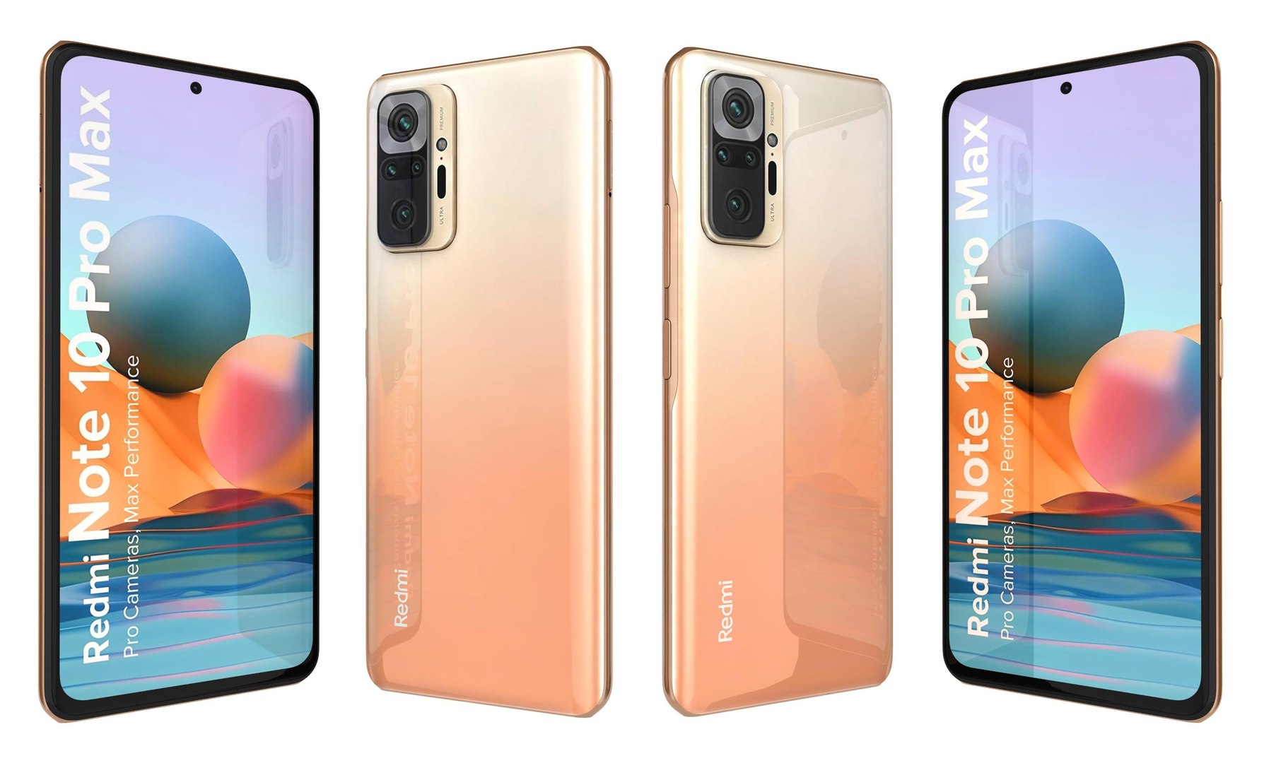 Xiaomi Redmi Note 10 Pro Max All Colors model - TurboSquid 1718859