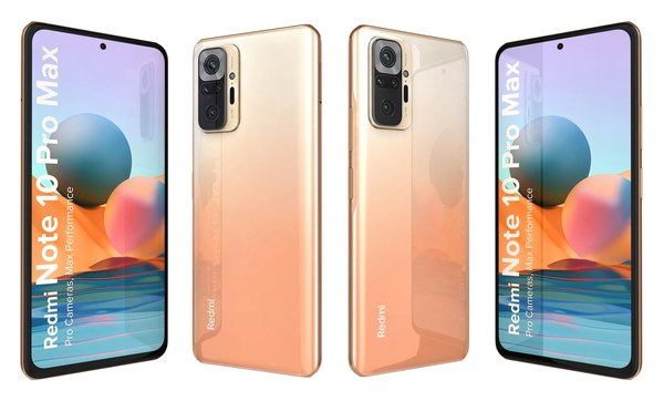 Xiaomi Redmi Note 10 Pro Max All Colors model - TurboSquid 1718859