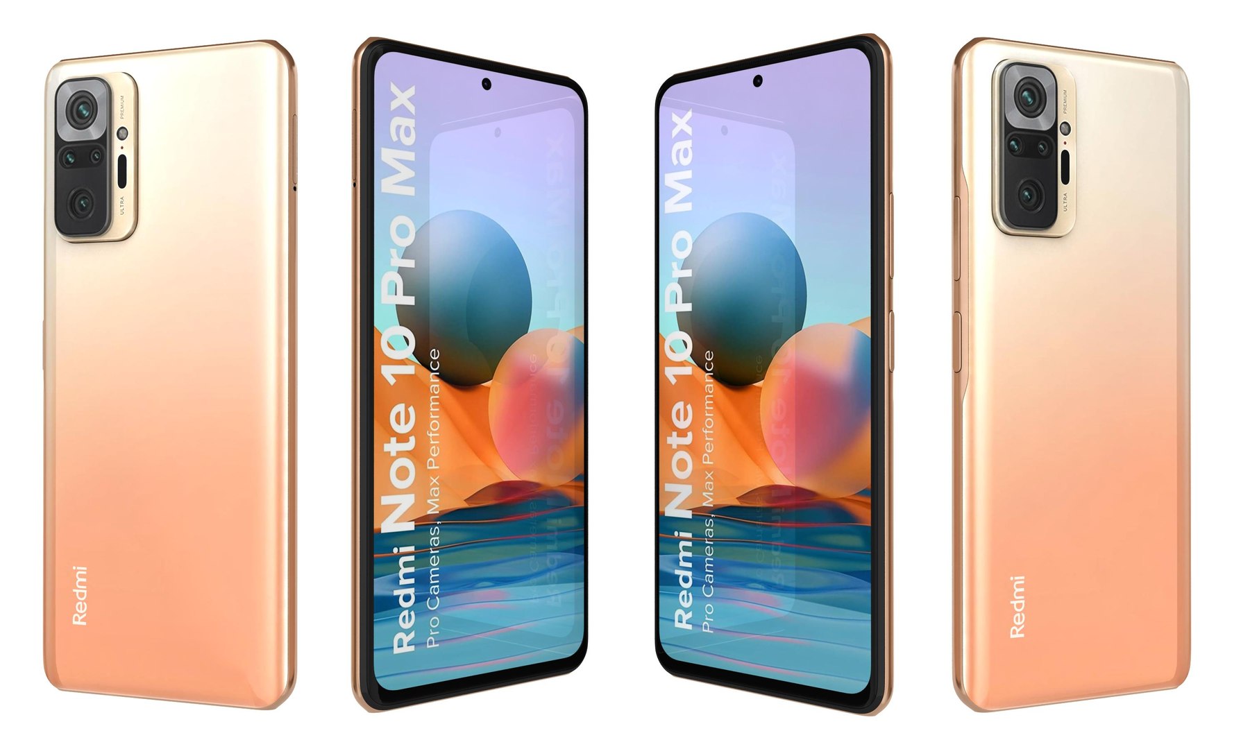 Xiaomi Redmi Note 10 Pro Max All Colors model - TurboSquid 1718859