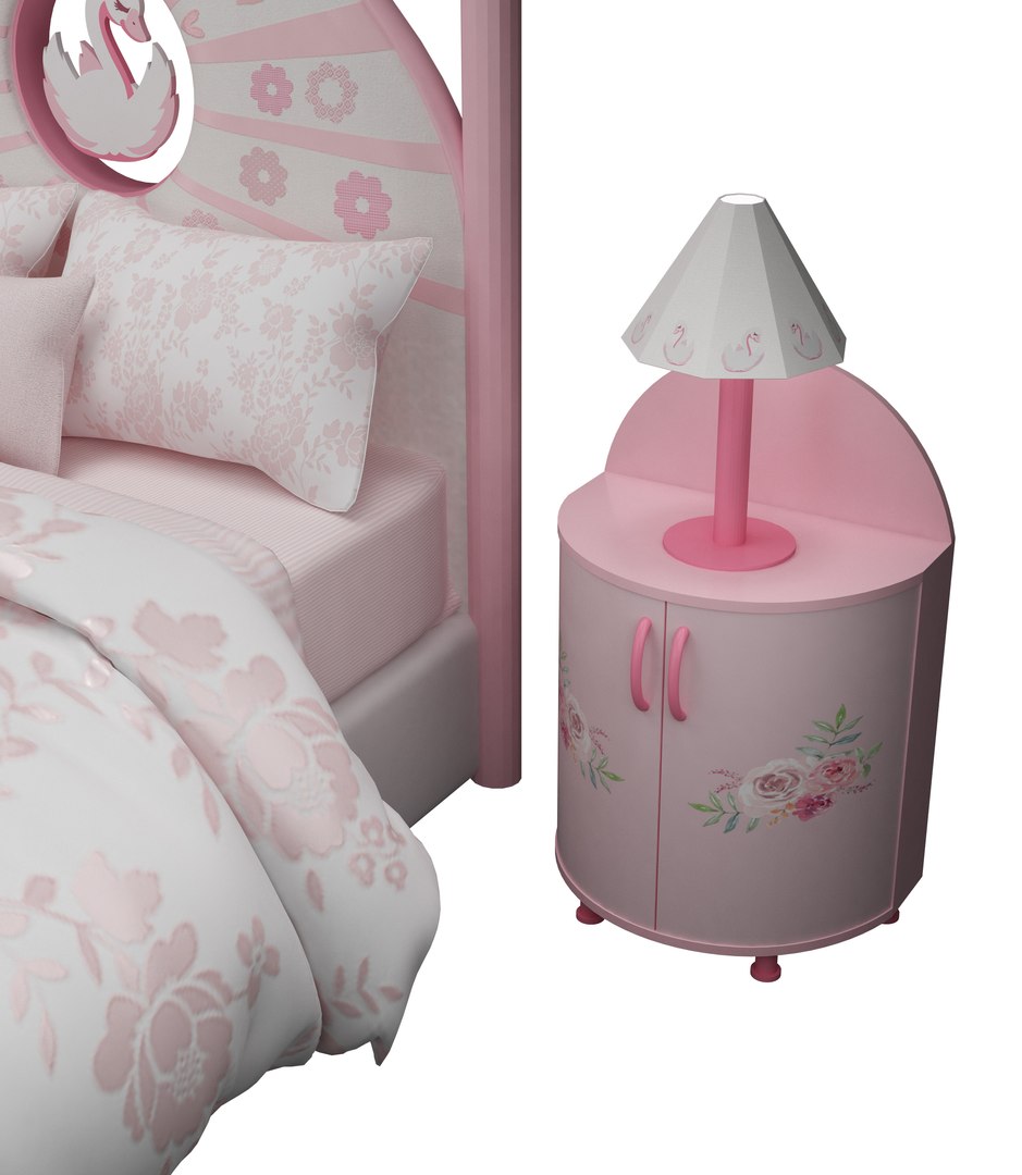 3D Model Girl Bed - TurboSquid 1549257