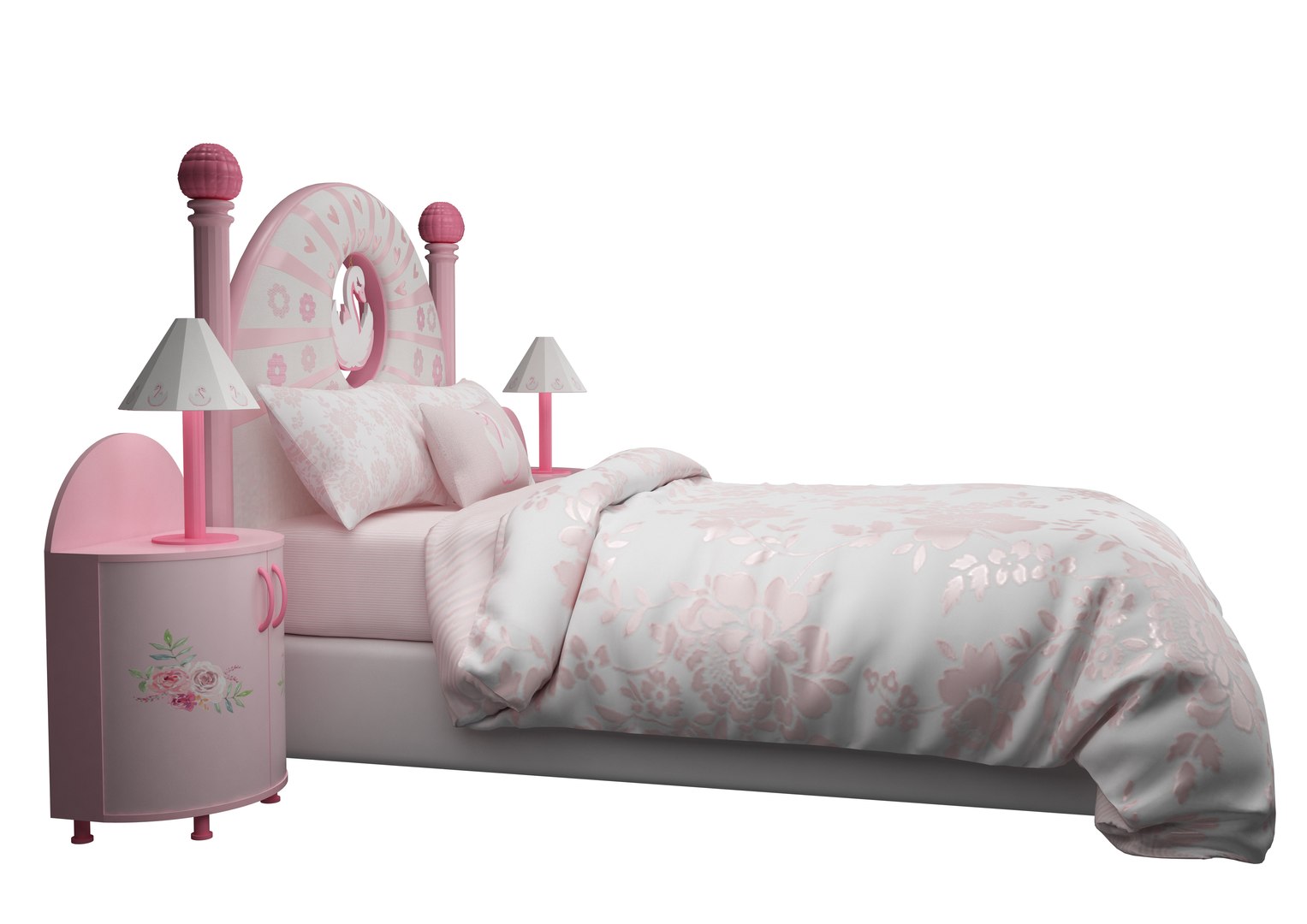 3D Model Girl Bed - TurboSquid 1549257