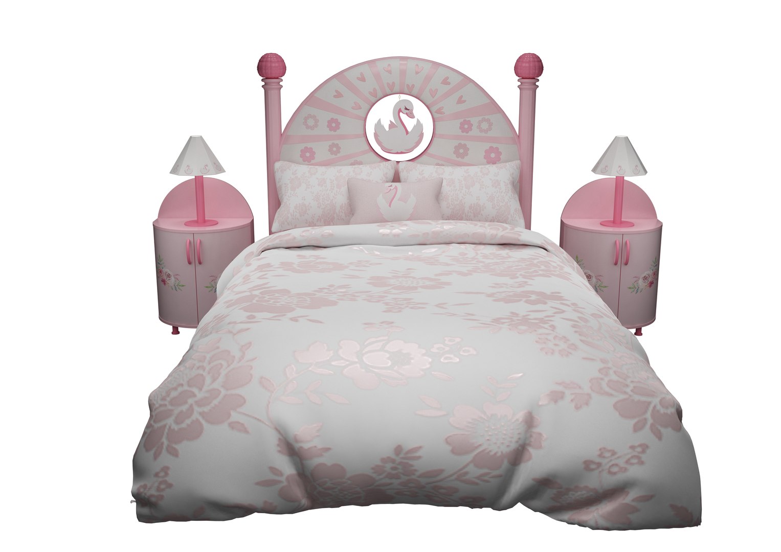 3D Model Girl Bed - TurboSquid 1549257