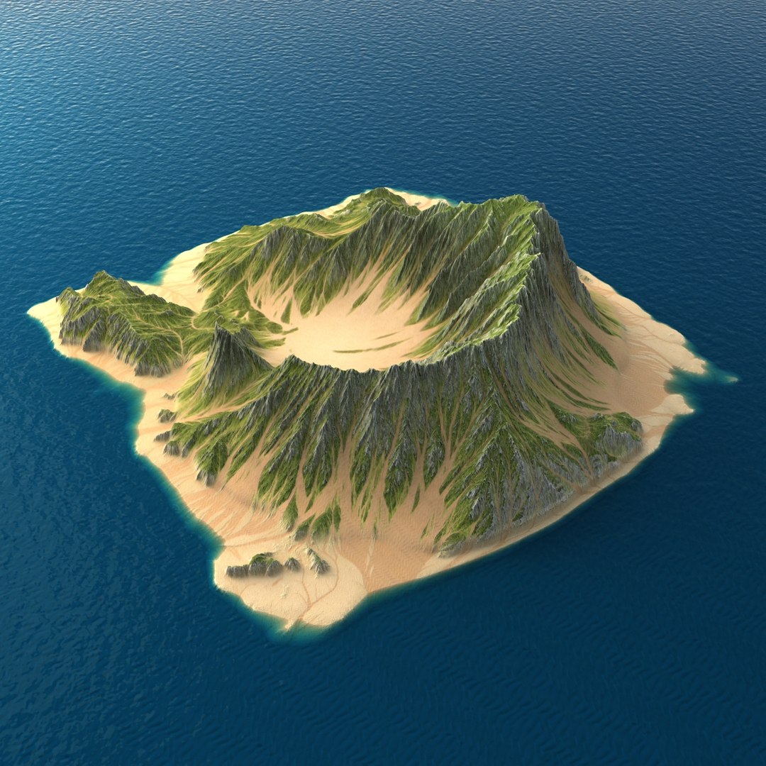 3d Realistic Tropical Island 2 Model