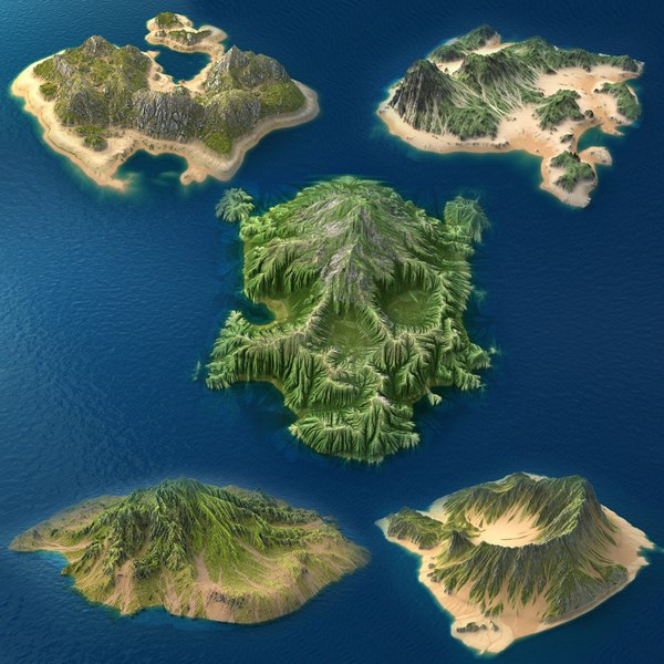 tropical island terrain 1 3d max