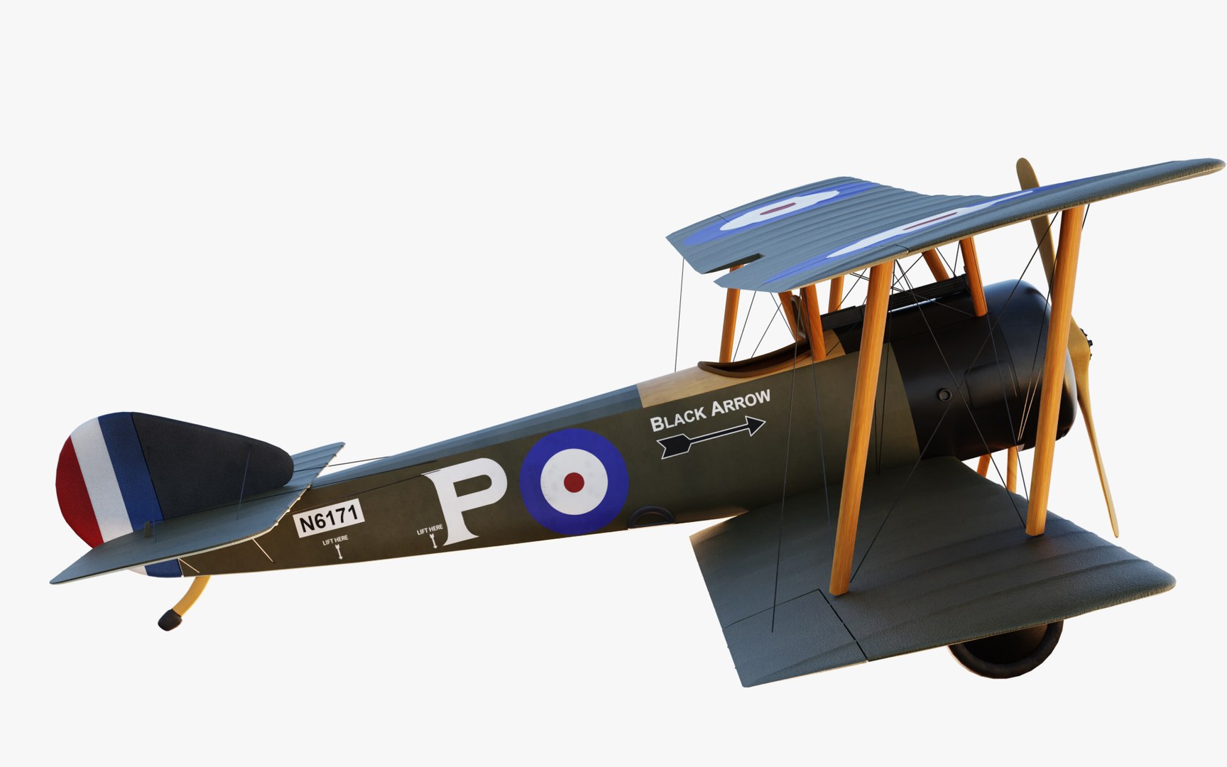 Wwi Sopwith Pup Aircraft 3d Model
