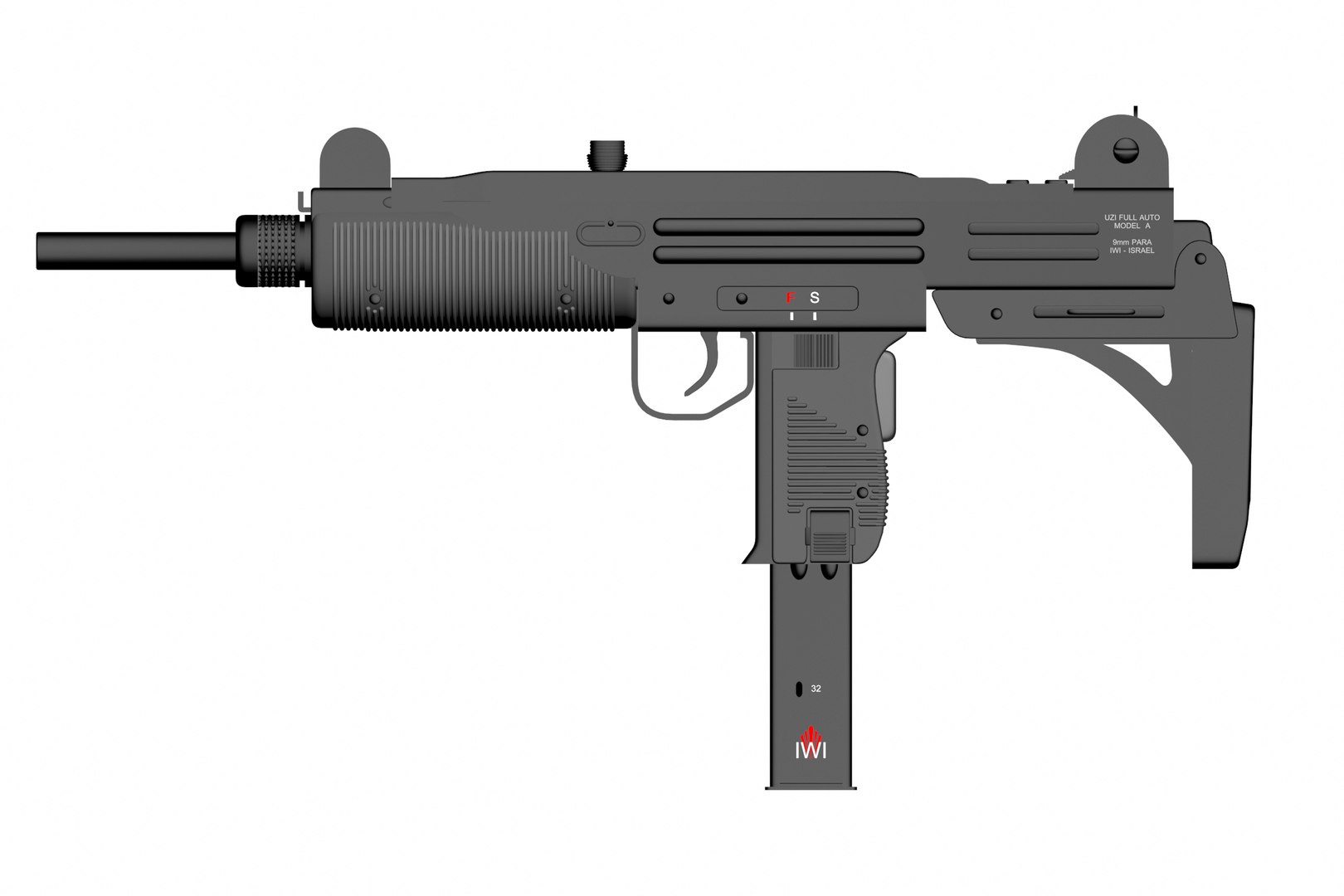 3D Uzi - Model A Model - TurboSquid 2060855