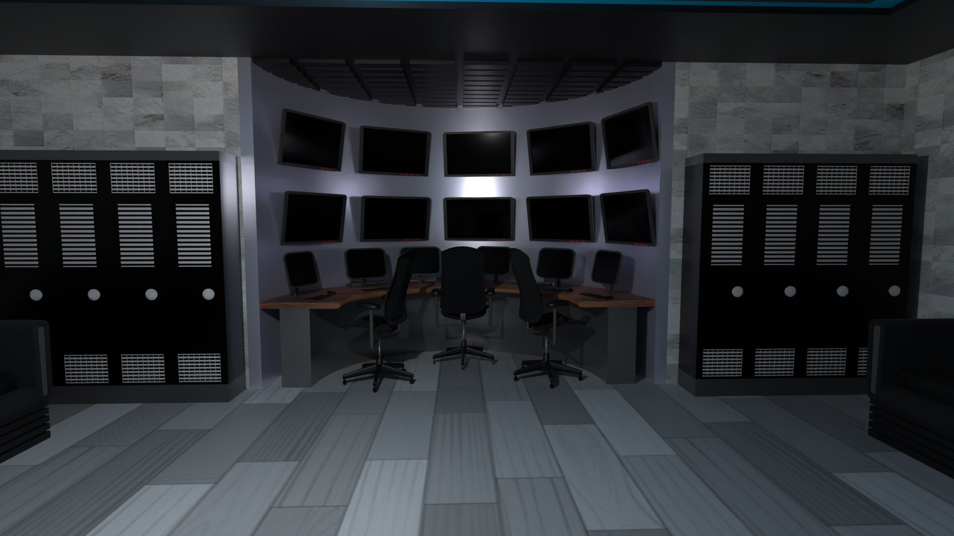 Security Control Room 3D Model - TurboSquid 2179946