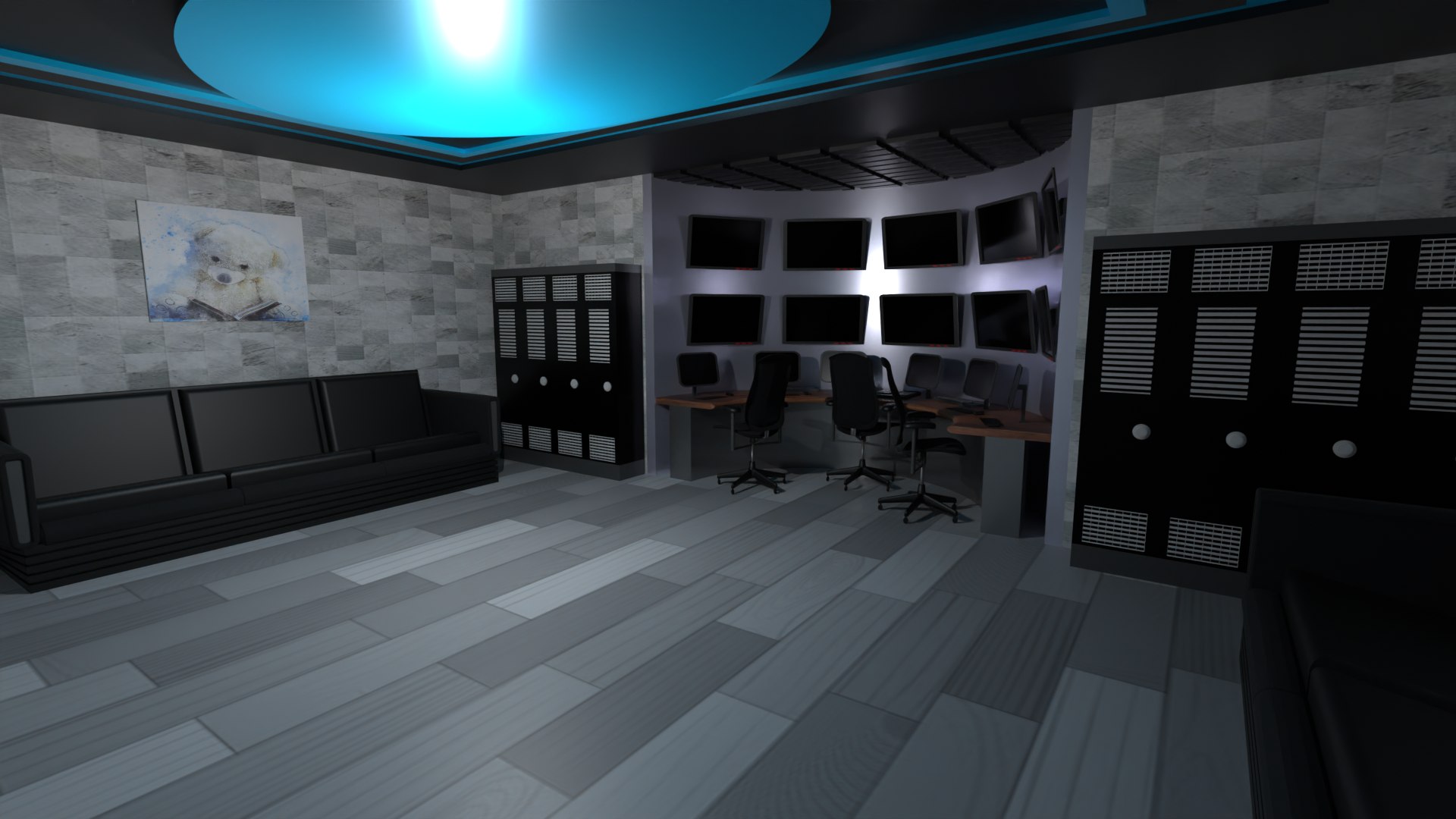 Security Control Room 3D Model - TurboSquid 2179946