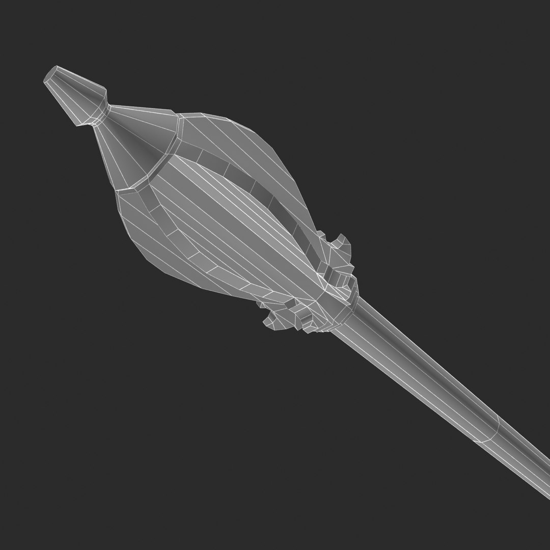 Old Worn Indian Mace 3d Model