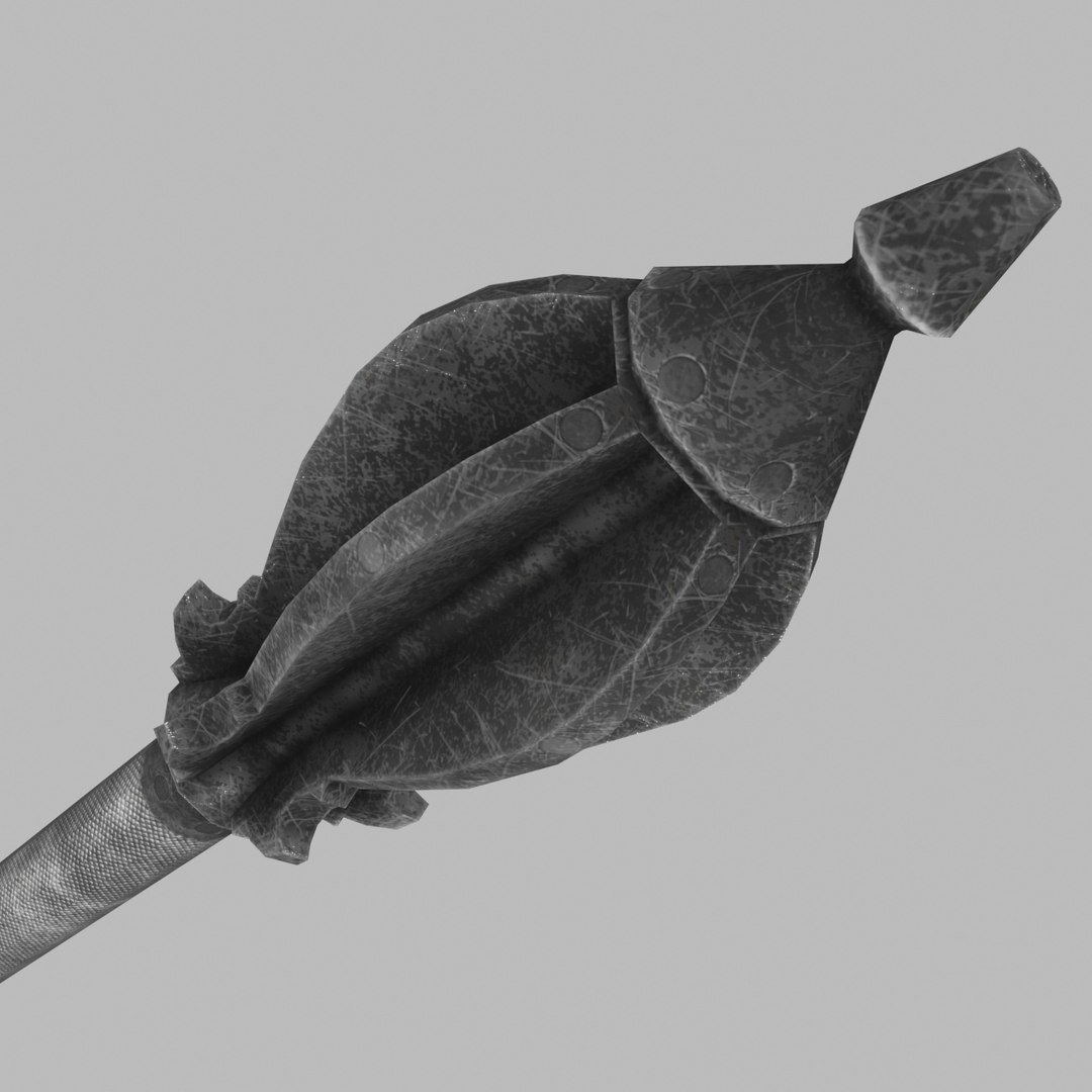 Old Worn Indian Mace 3d Model