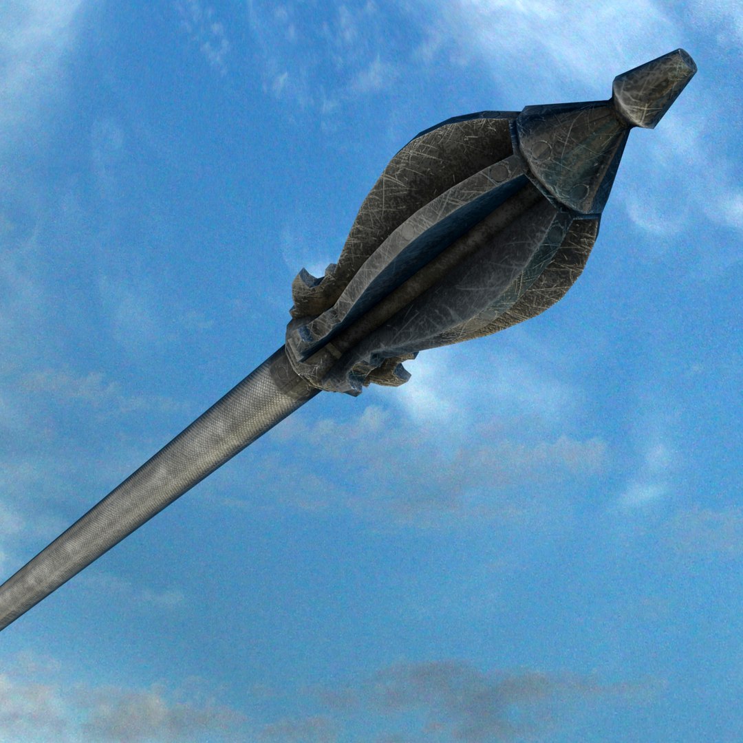 Old Worn Indian Mace 3d Model