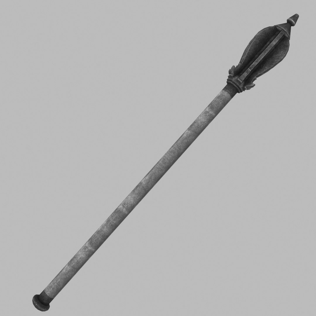 Old Worn Indian Mace 3d Model