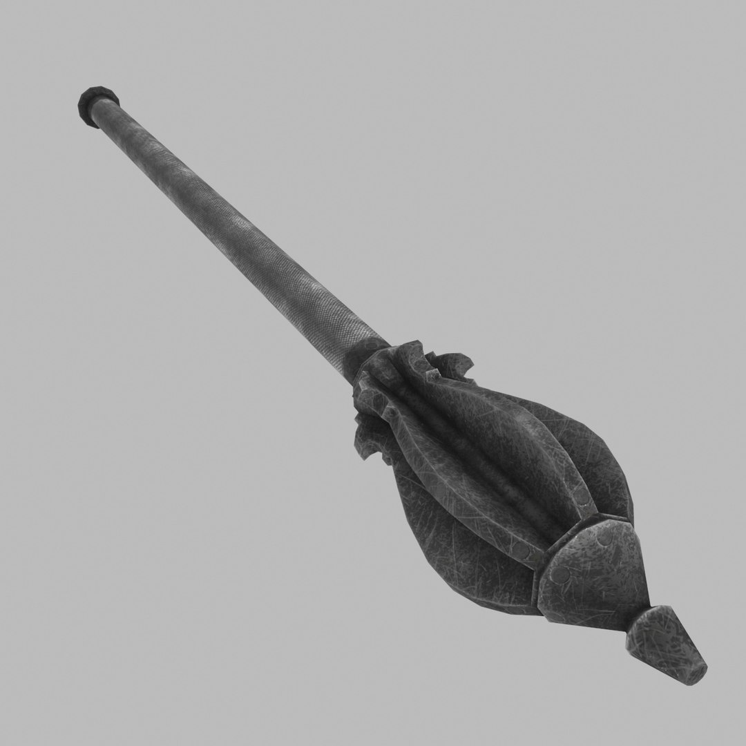 Old Worn Indian Mace 3d Model