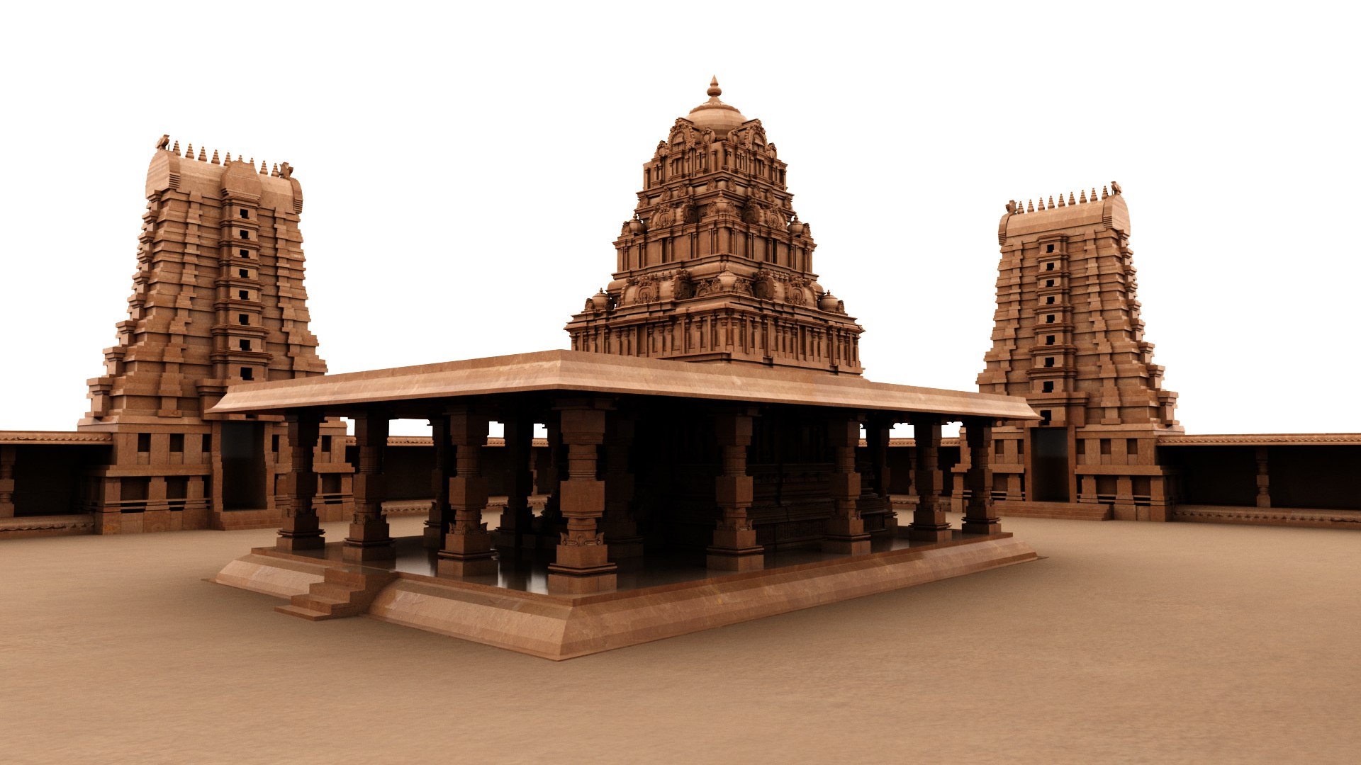Hindu Temple 3D Model - TurboSquid 2376983