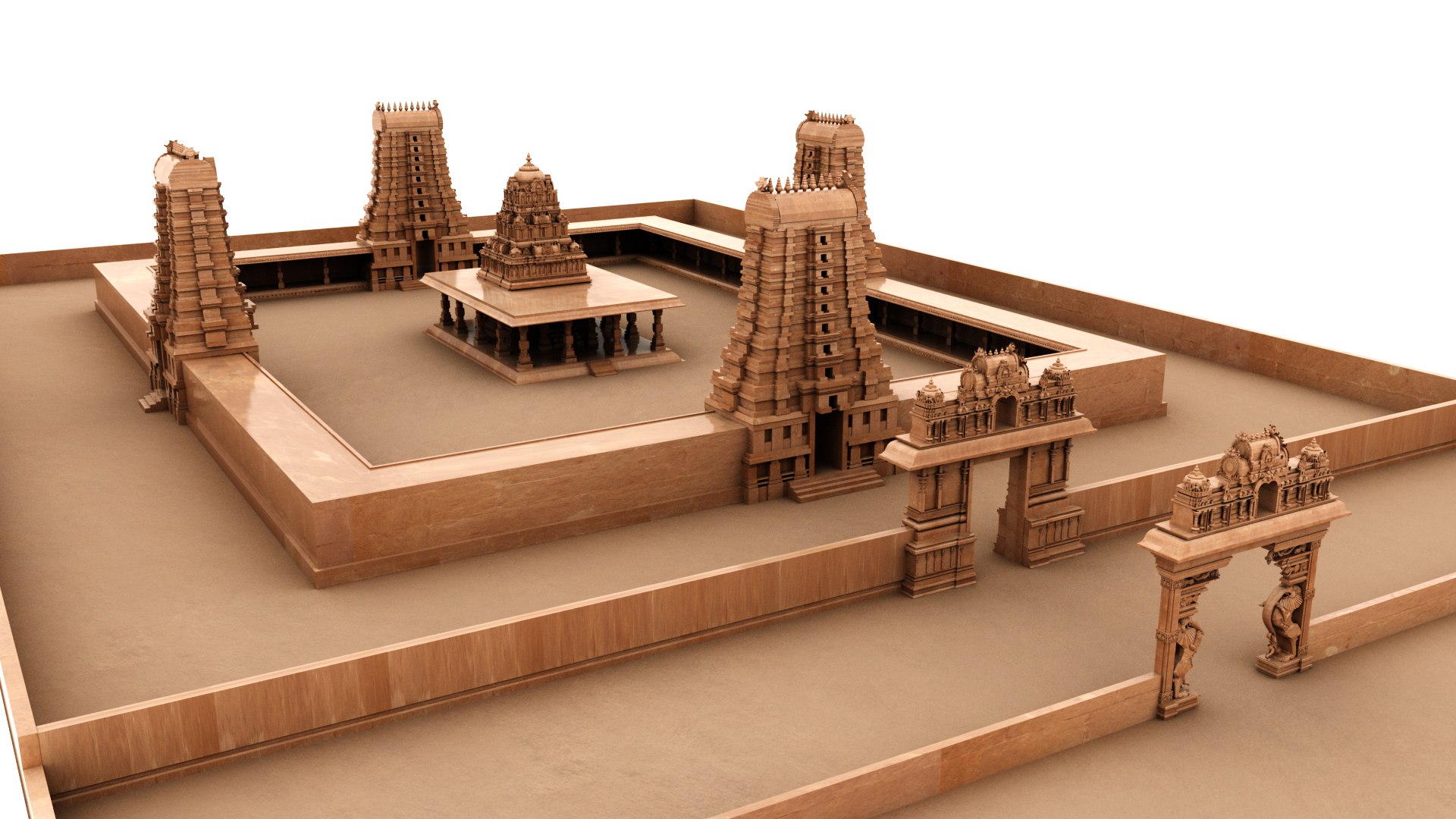 Hindu Temple 3D Model - TurboSquid 2376983