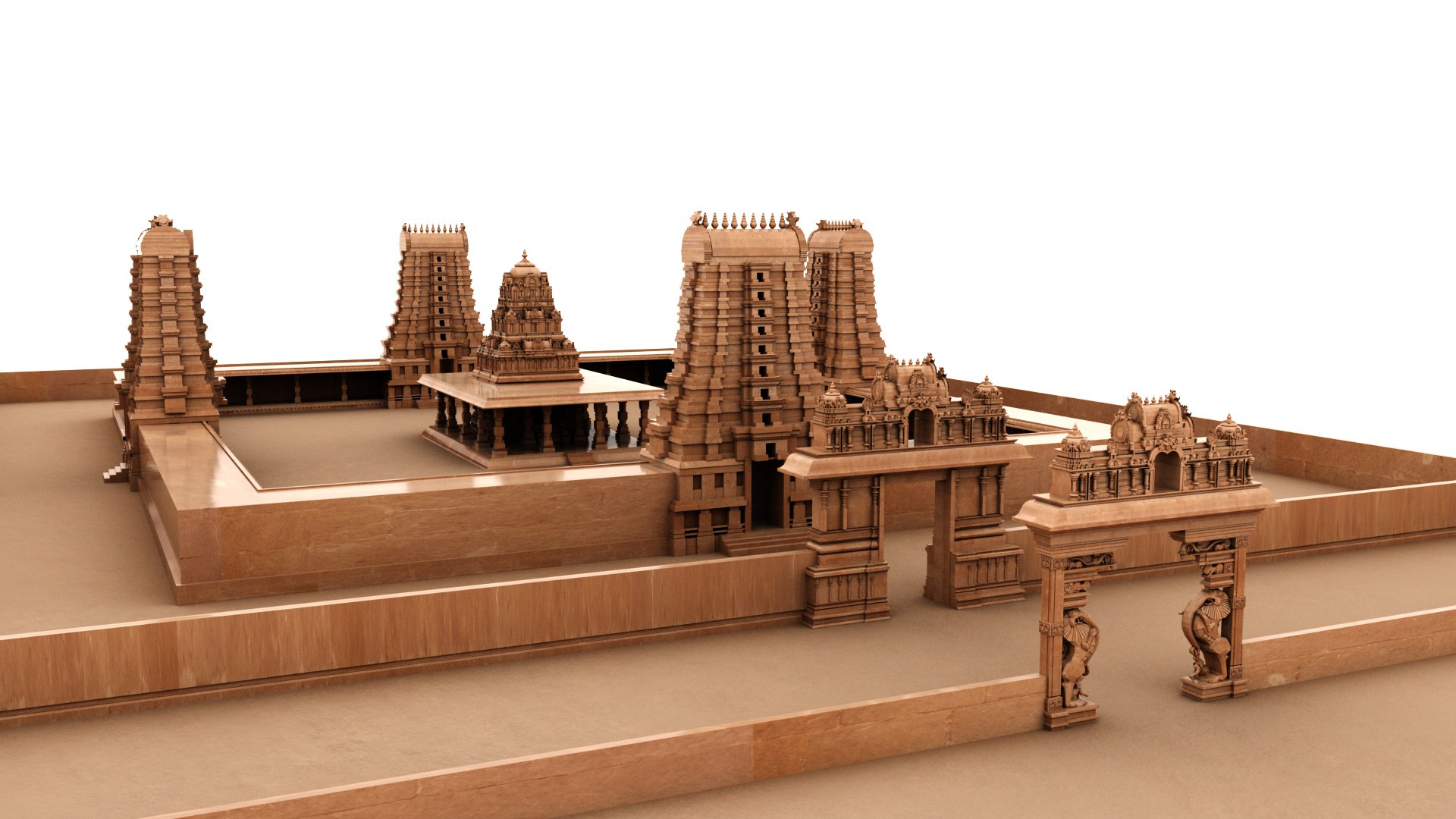 Hindu Temple 3D Model - TurboSquid 2376983