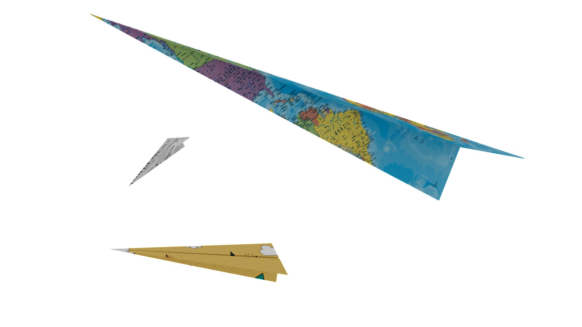 Free Paper Plane Cartoon Maya Rigged 3D Model - TurboSquid 2352002