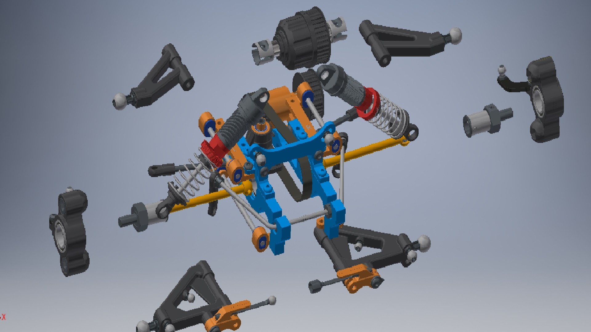 3D offroad front suspension and drive model - TurboSquid 2042264