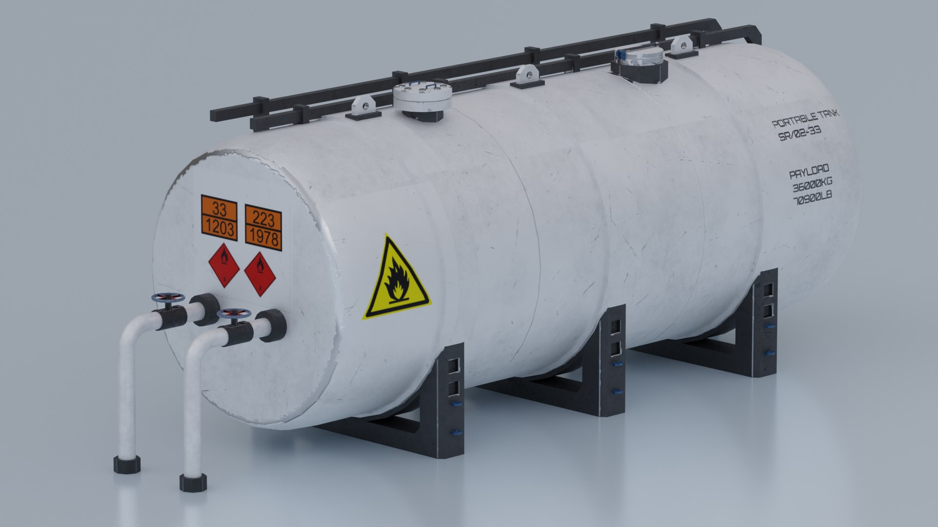3D Cistern Oil Tank Lowpoly PBR - TurboSquid 1897504