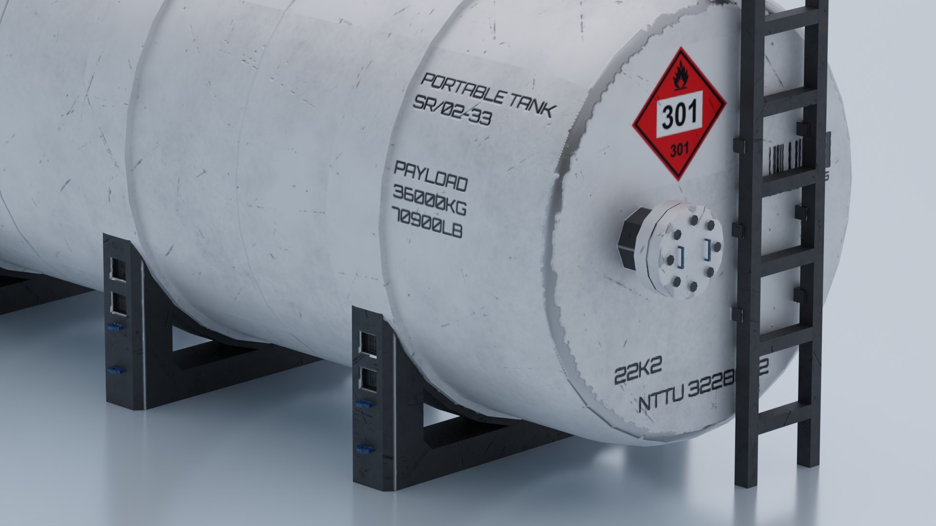 3D Cistern Oil Tank Lowpoly PBR - TurboSquid 1897504