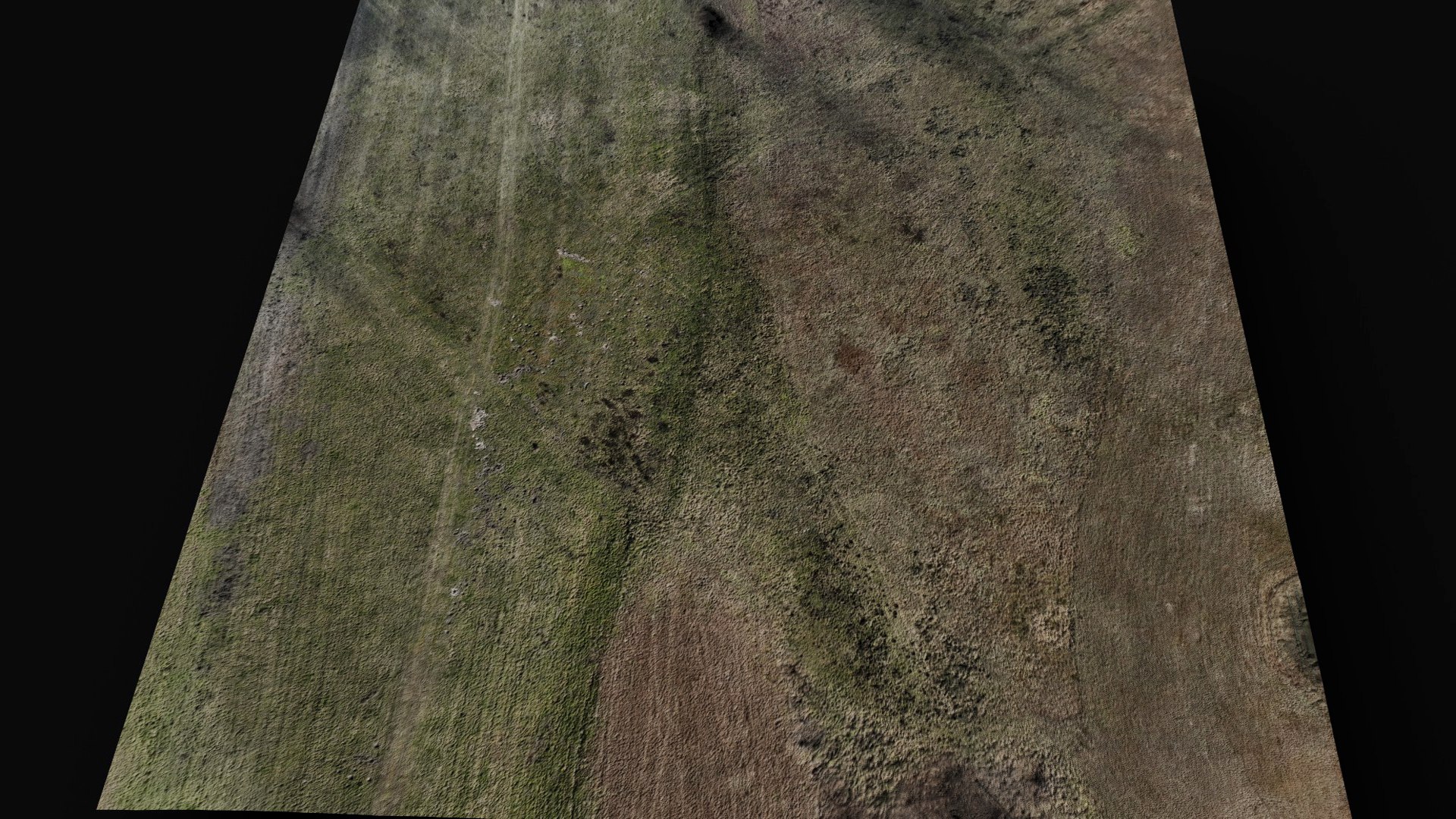 3D Landscape Grass Field Large Area 180m Part4 Drone Scan Model ...