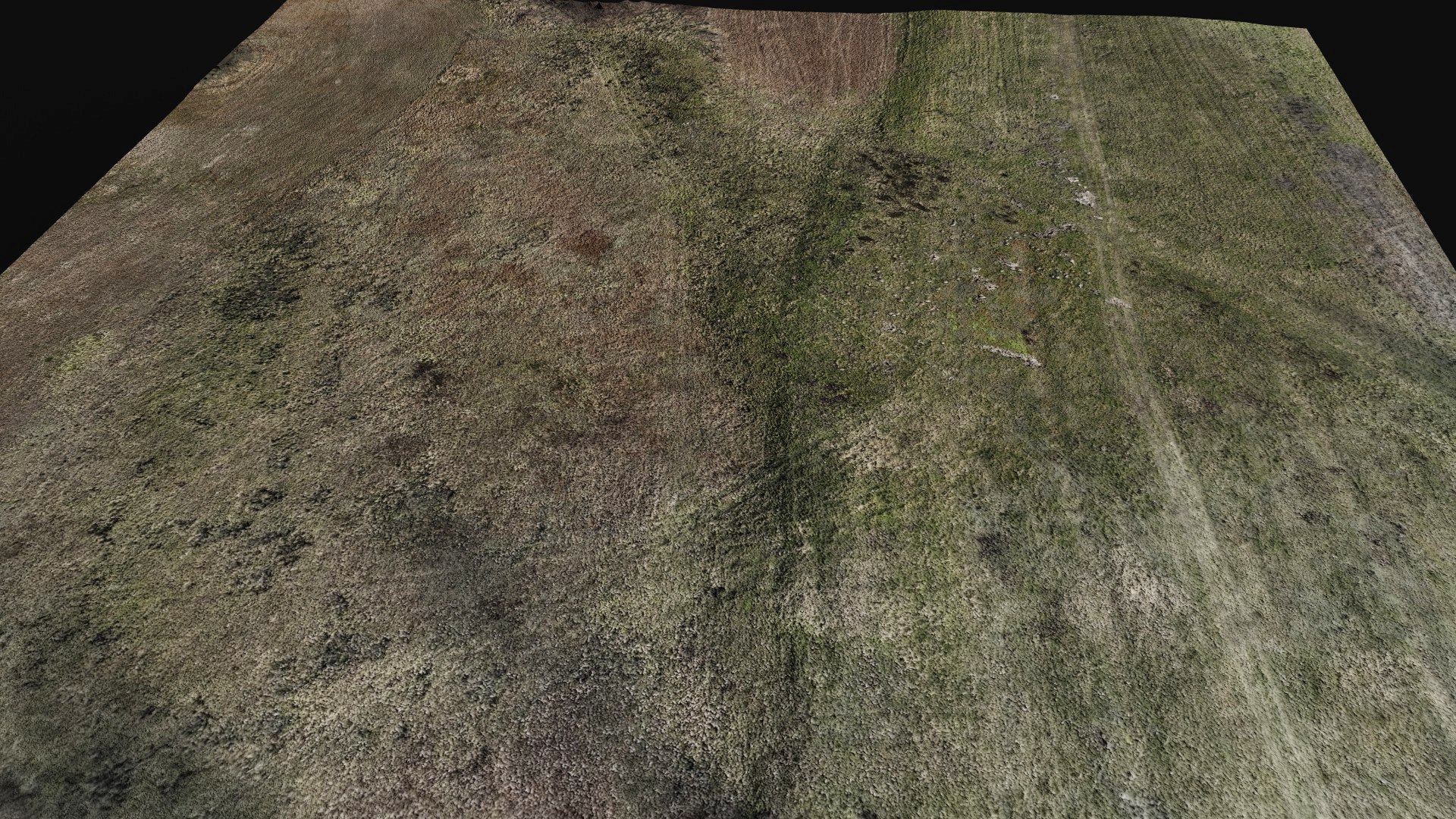 3D Landscape Grass Field Large Area 180m Part4 Drone Scan Model ...