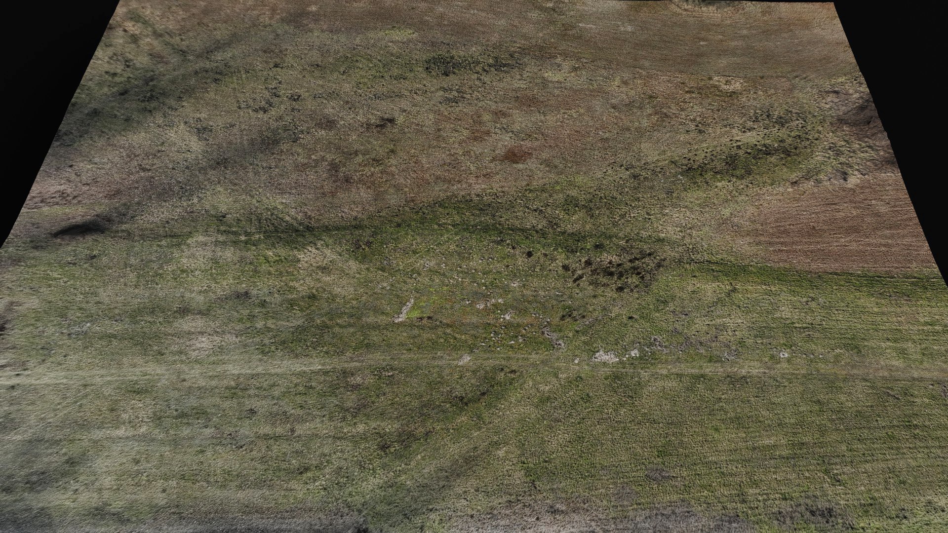 3D Landscape Grass Field Large Area 180m Part4 Drone Scan Model ...