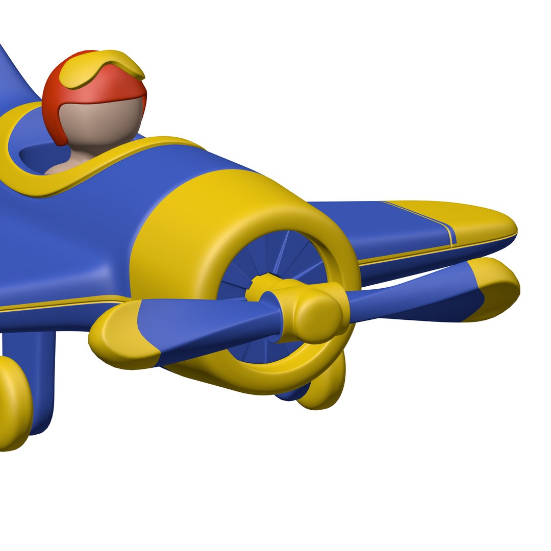 3D Cartoon Plane with Pilot model - TurboSquid 1871499