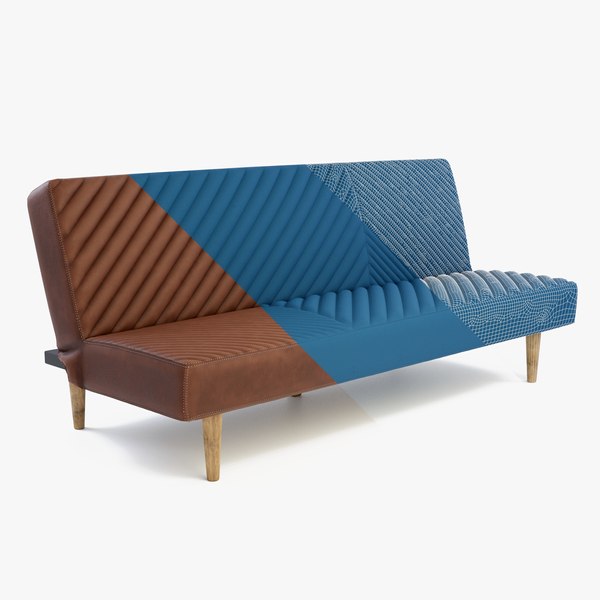 Futon leather fabric 3D model - TurboSquid 1451376