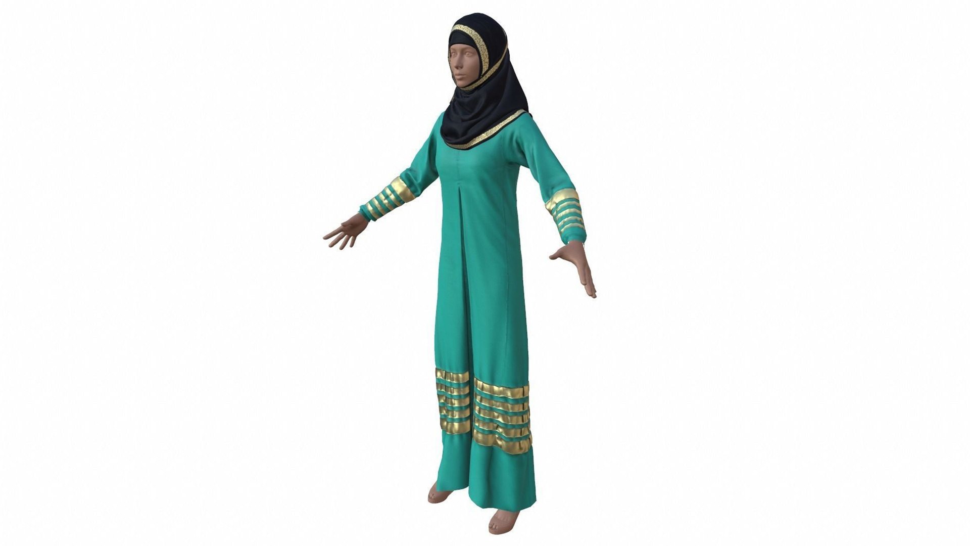3D Cloth Arab Model - TurboSquid 1584221