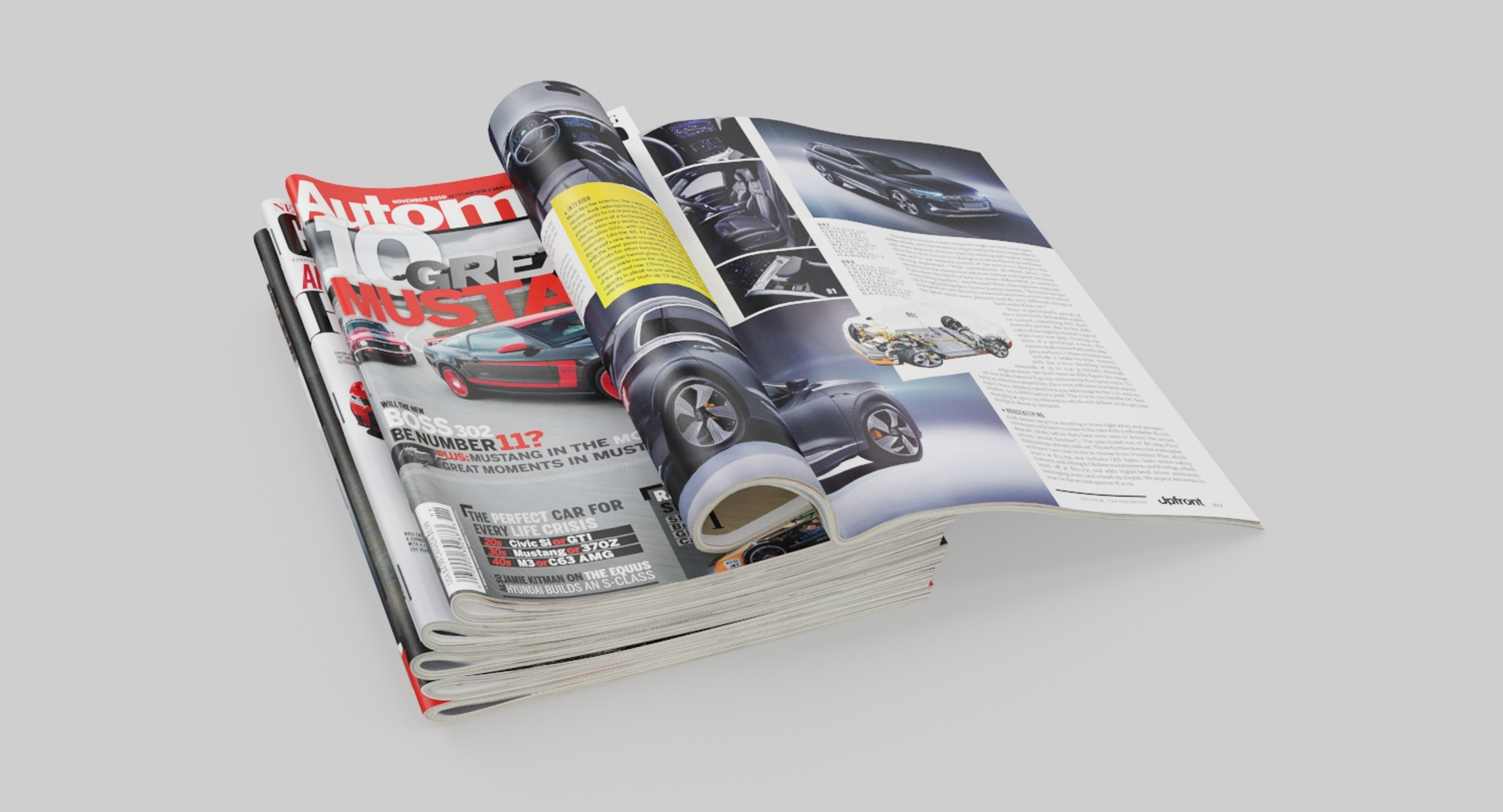 Realistic Magazines Open Set 3D Model - TurboSquid 1366891