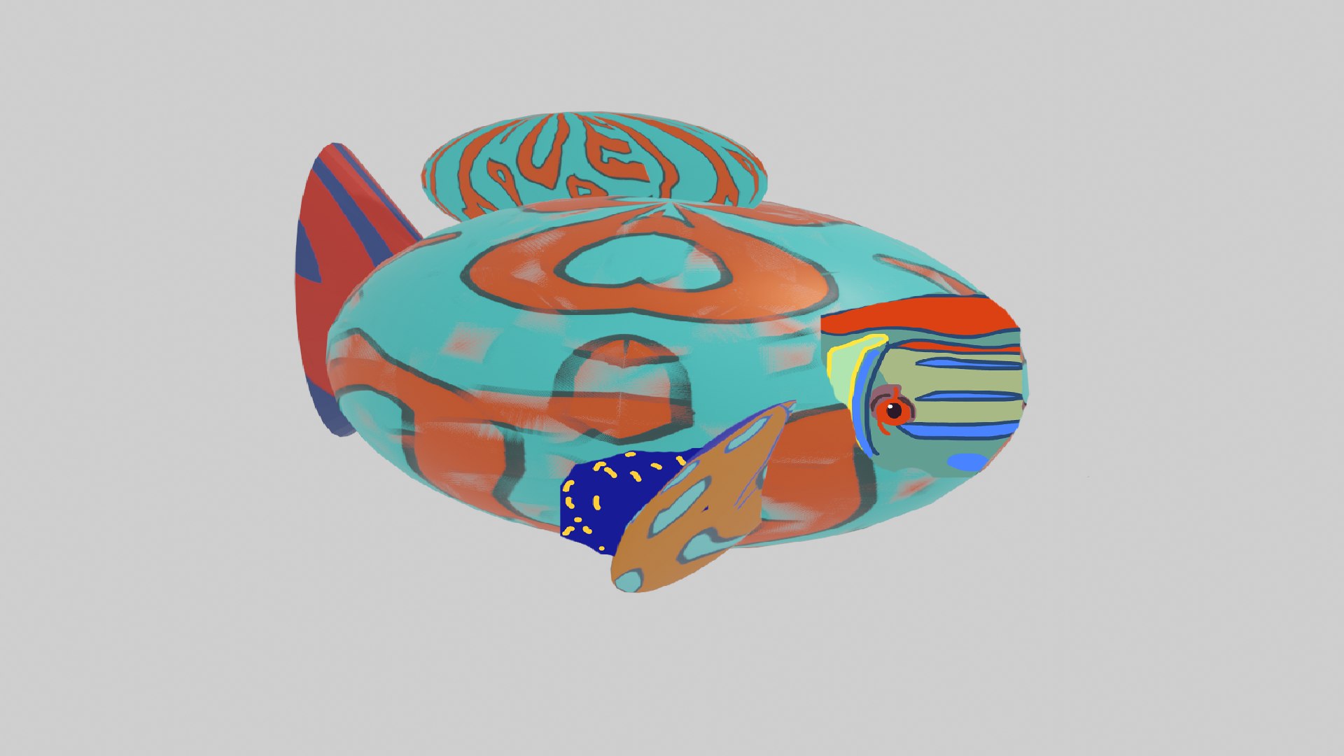 Exotic Mandarin Fish with PBR Textures in Many File Formats 3D model ...