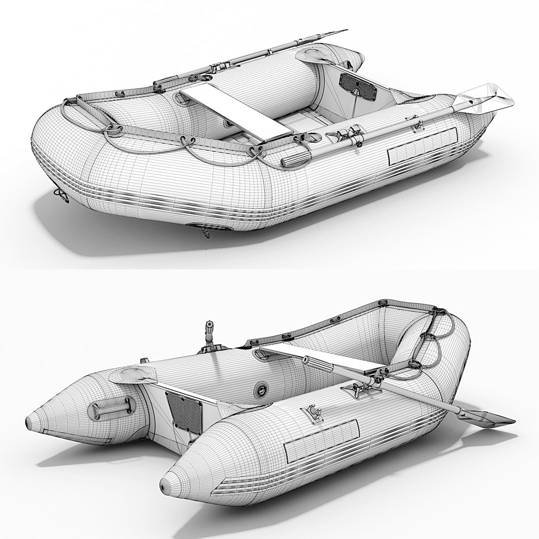 Inflatable Boat 3d Model