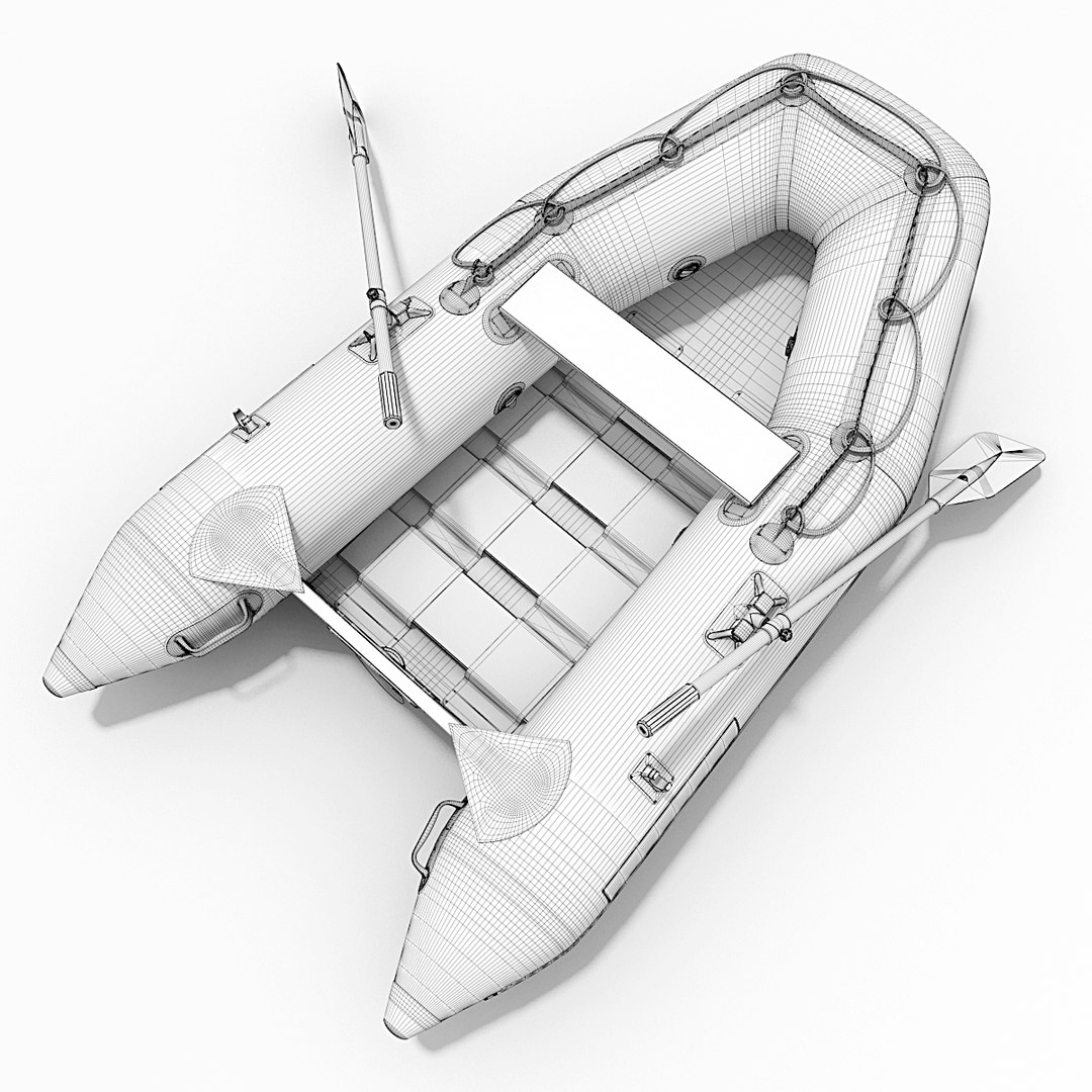 Inflatable Boat 3d Model
