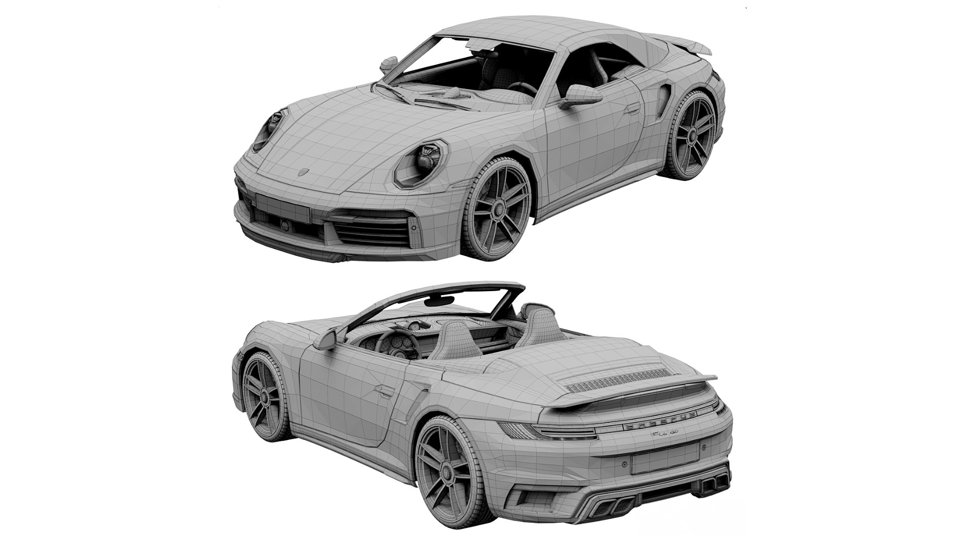 Porsche 911 Turbo S Cabriolet 3D - TurboSquid 2108947