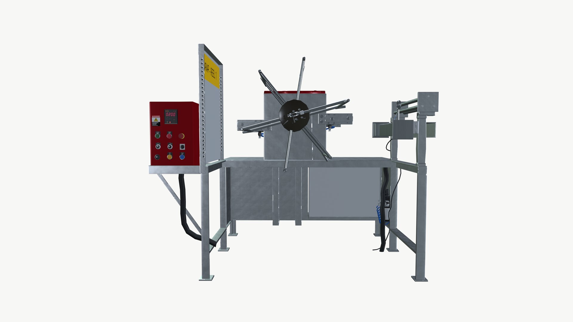 Wrap Reel Machine 3D - TurboSquid 2275433