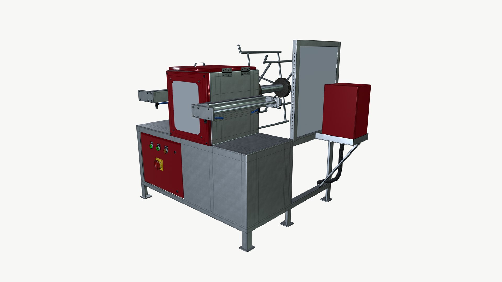 Wrap Reel Machine 3D - TurboSquid 2275433