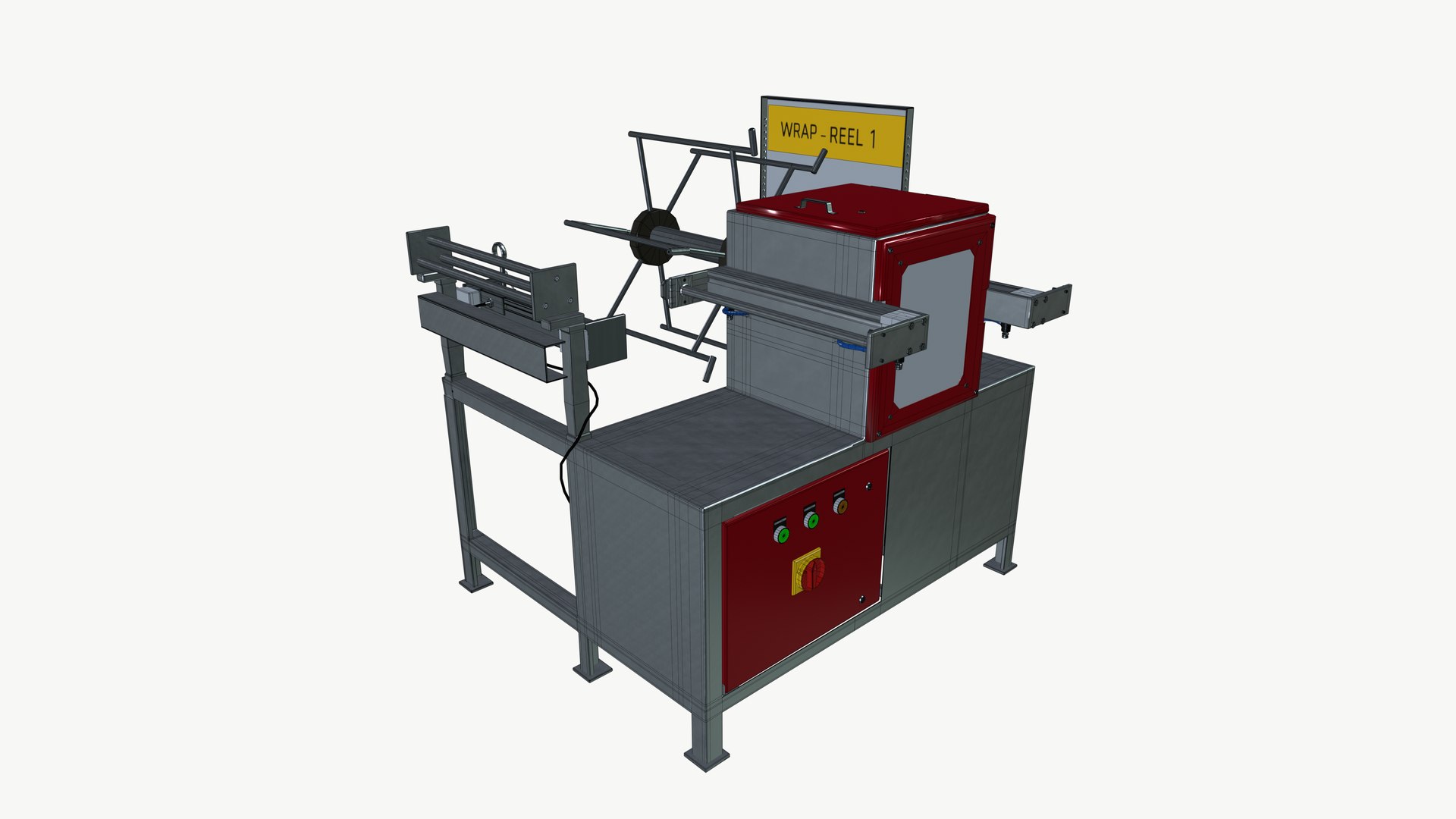 Wrap Reel Machine 3D - TurboSquid 2275433