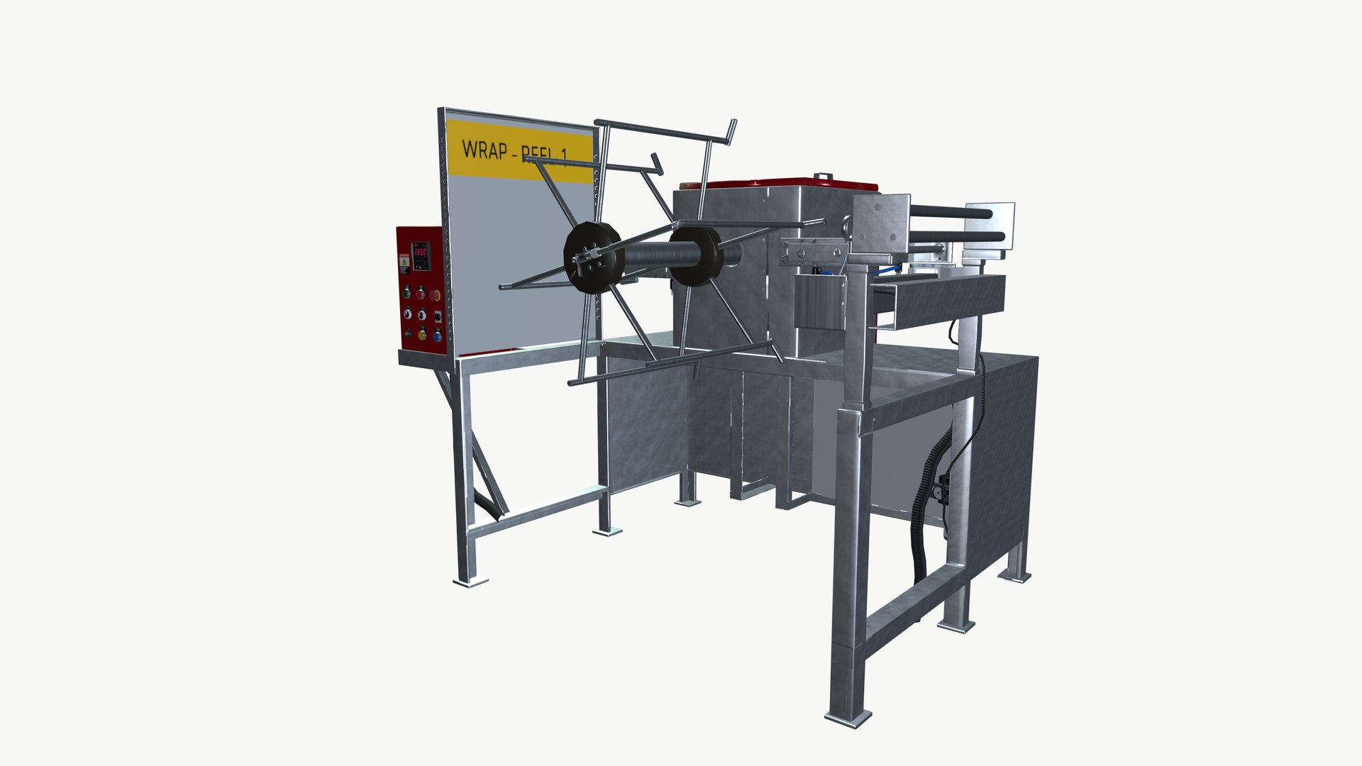 Wrap Reel Machine 3D - TurboSquid 2275433