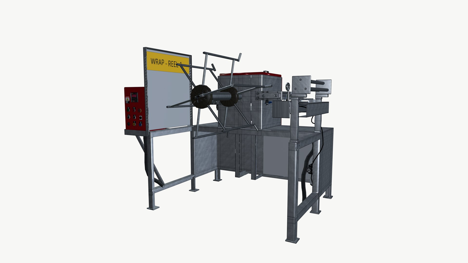 Wrap Reel Machine 3D - TurboSquid 2275433