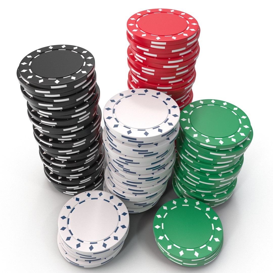 3d Poker Chips Model