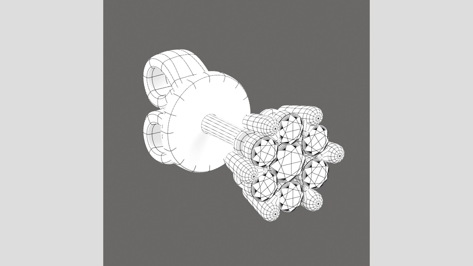 3D Illusion Setting Gold Ring Earrings and Pendant model - TurboSquid ...