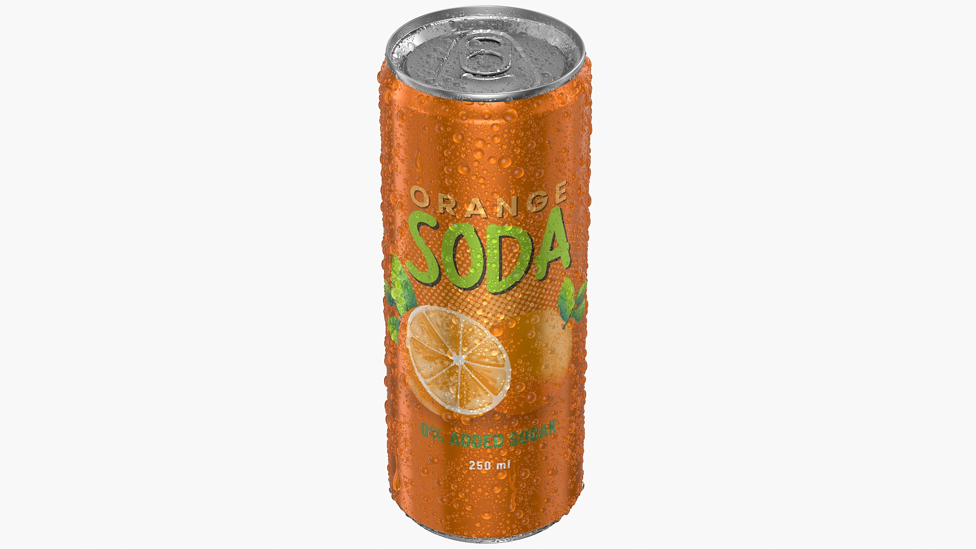 3D Slim Soda Can With Droplets 250ml Model - TurboSquid 2242217