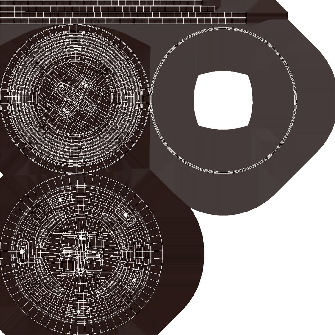 Industrial Anodized End Cap 3d 3ds