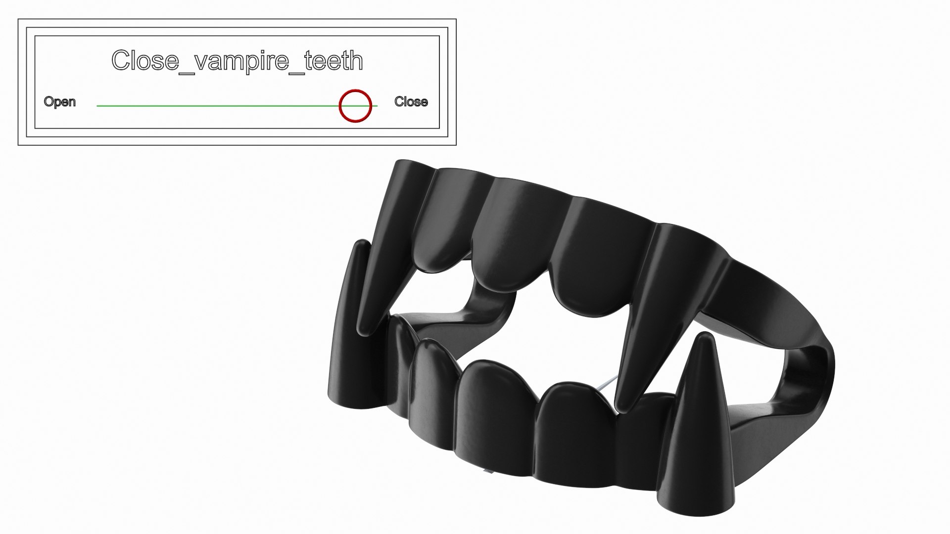 3D Plastic Vampire Teeth Black Rigged Model - TurboSquid 1781689