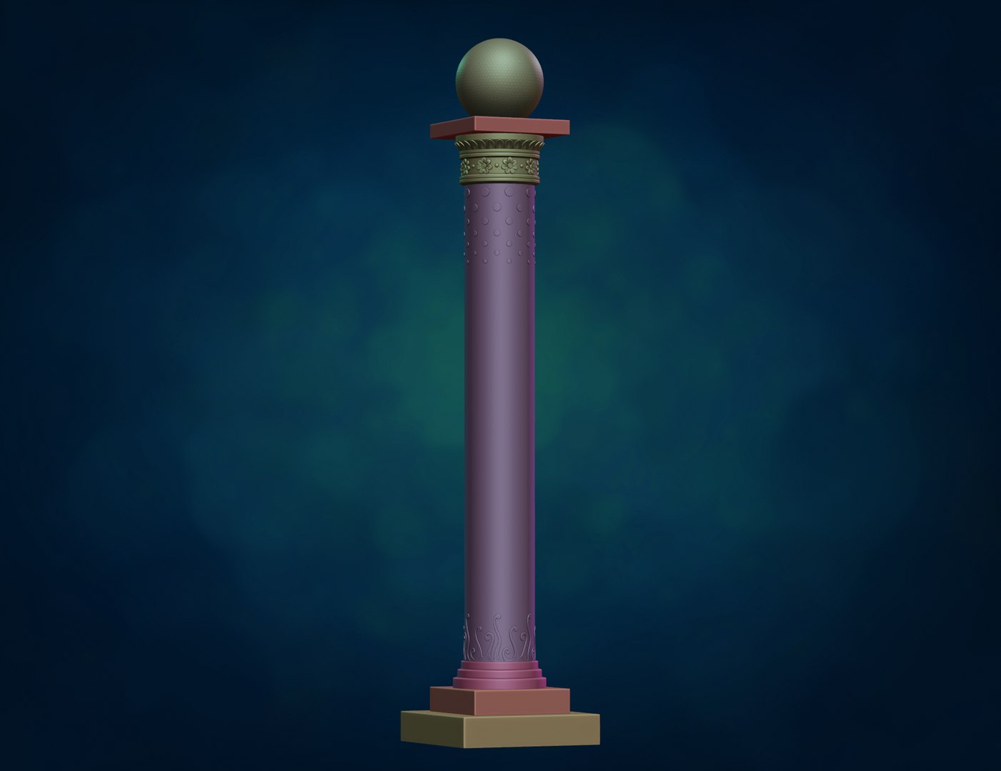 3D Pillar II Model - TurboSquid 2156297