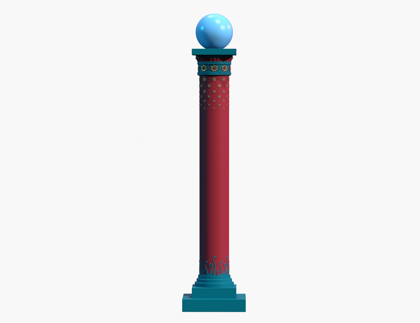 3D Pillar II Model - TurboSquid 2156297
