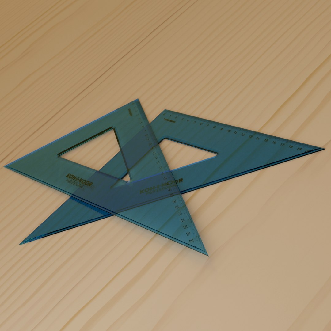 Plastic set squares 3D - TurboSquid 1546862